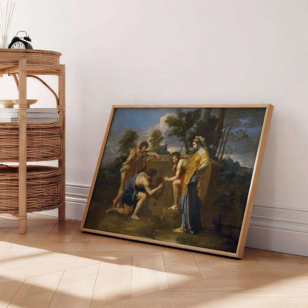 Nicolas Poussin the Arcadian Shepherds | Vintage Classicism Painting ...