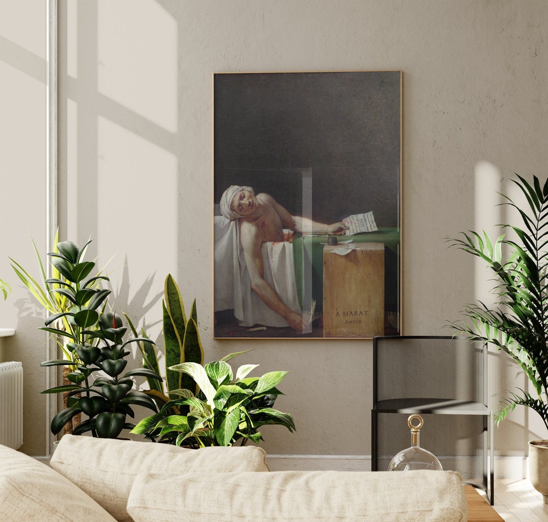 Jacques-louis David Marat Assassinated | Vintage Reproduction Painting ...