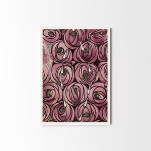 Charles Rennie Mackintosh Rose & Teardrop | Vintage Floral Art Nouveau ...