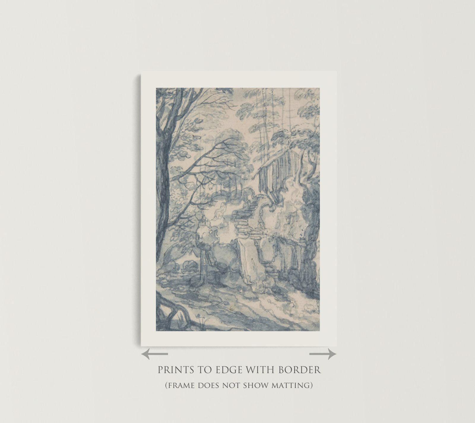 Set of 2 Isaak Major Landscape Prints | Two French Paintings, Blue Pen ...