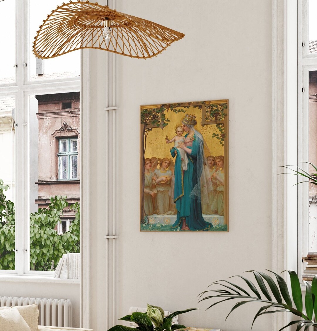 Enric M Vidal Madonna and Child | Vintage Reproduction Painting, Christ ...