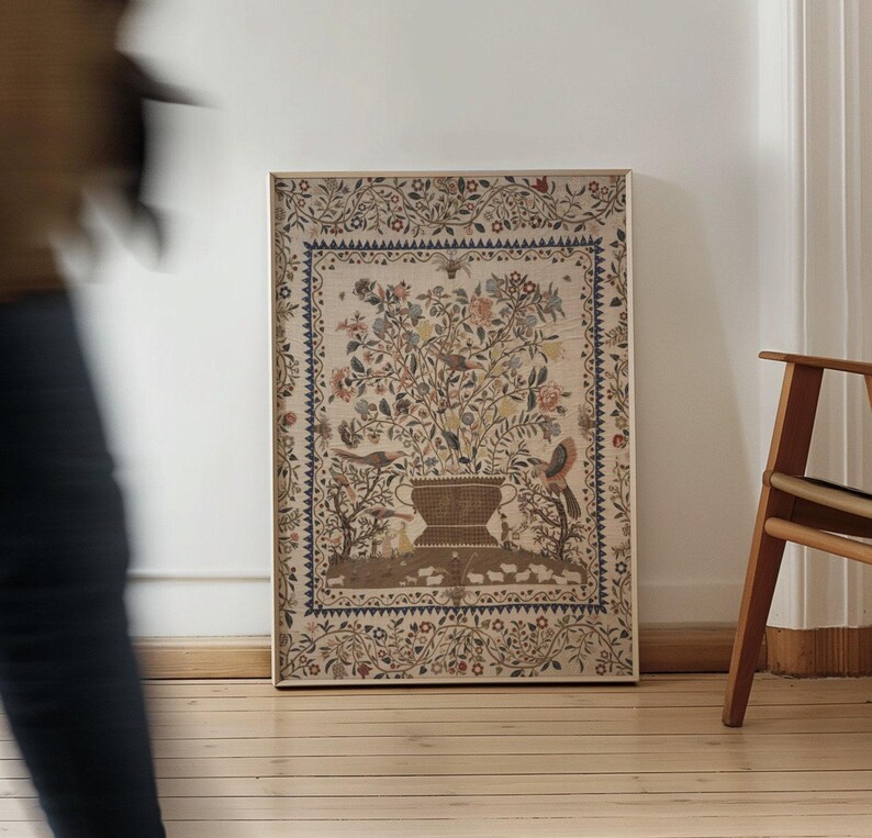 Phebe Warner Coverlet | Flower Fabric Print, Linen Cotton Textile Art ...