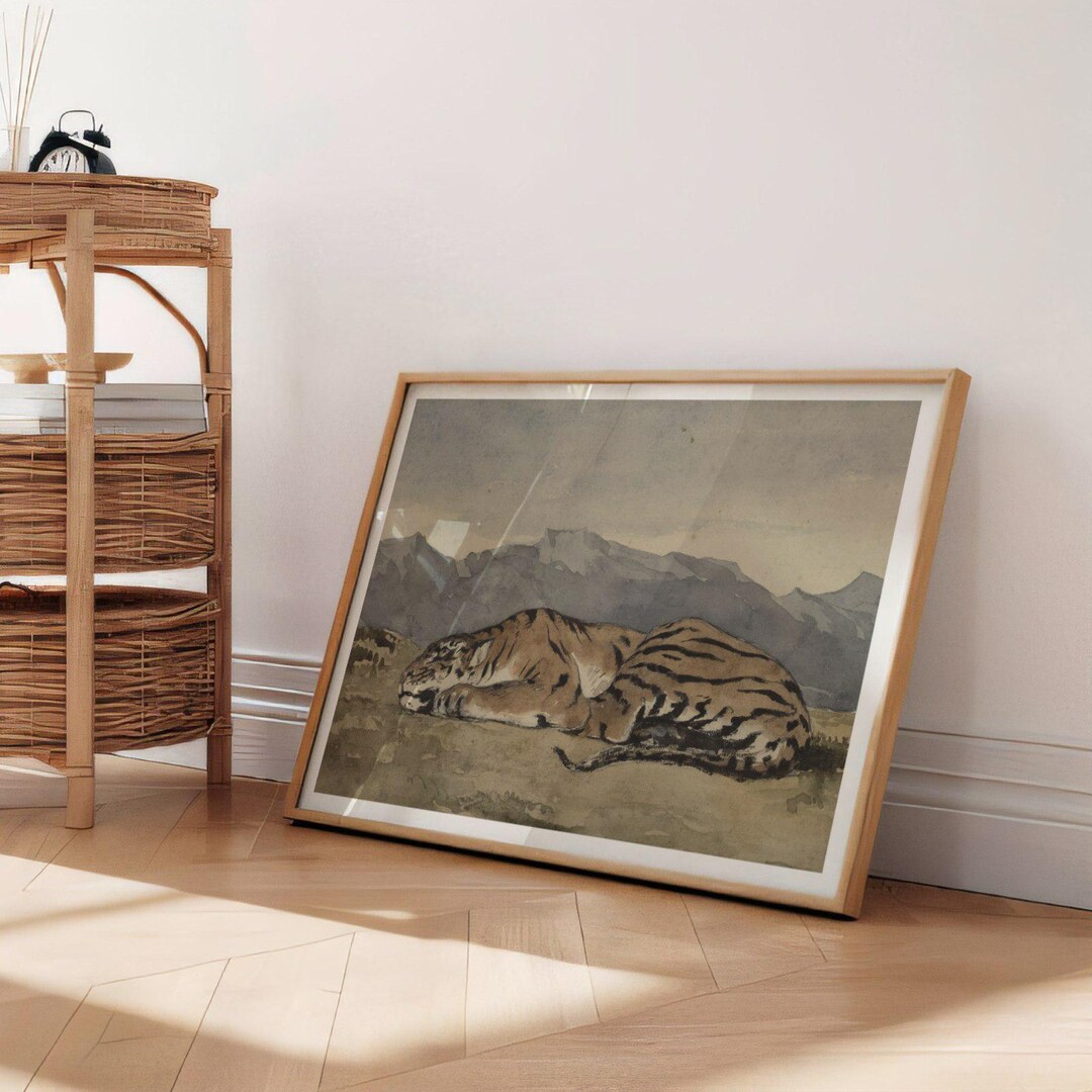 Eugène Delacroix Tiger Reproduction Print | Antique Forest Animal ...