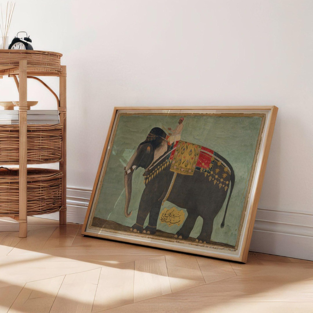 Alam Guman Portrait of the Elephant | Indian Culture Painting, Vintage ...
