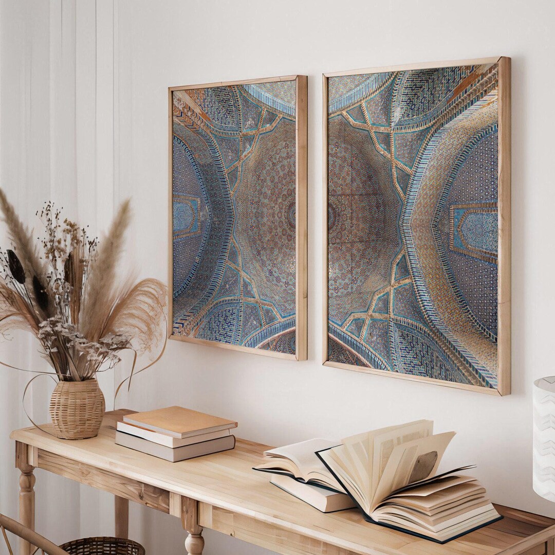 Set of 2 Shah Jahan Mosque Prints | Iranian Architecture Poster, Islam ...