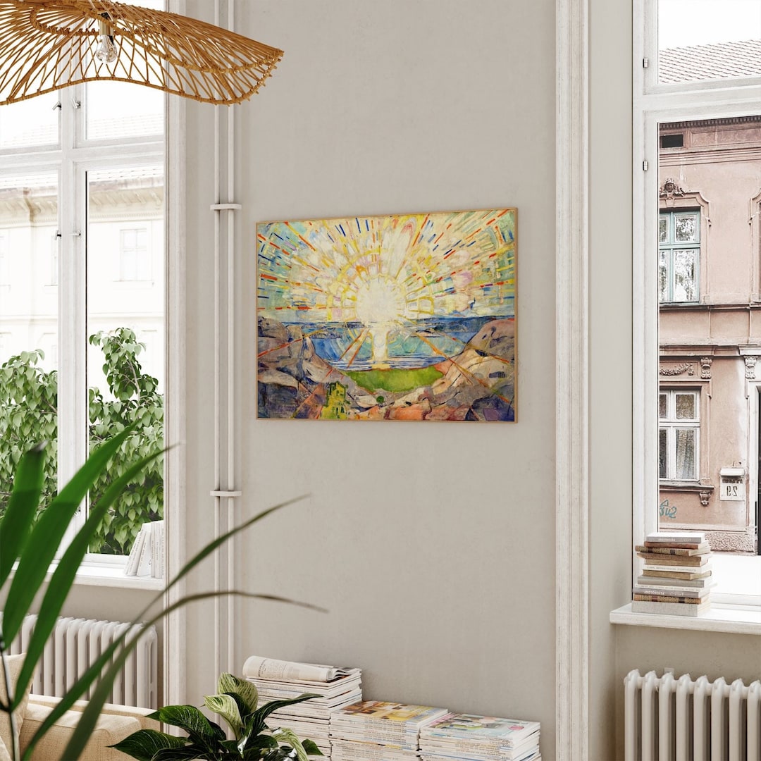 Edvard Munch the Sun | Historical Mural Painting, Vintage Print, Wall ...