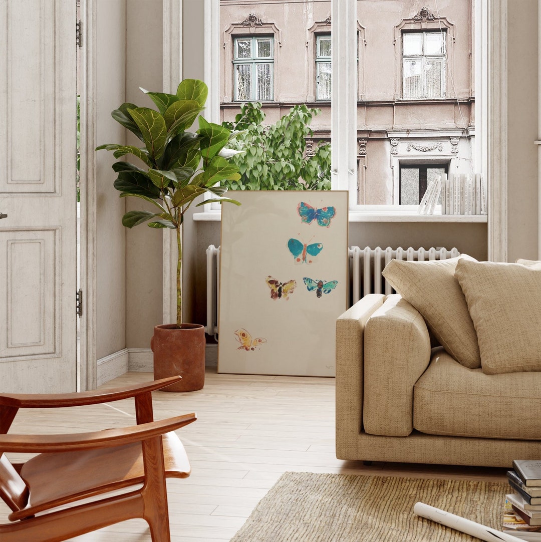 Odilon Redon Five Butterflies | Antique Symbolism Painting, Vintage ...