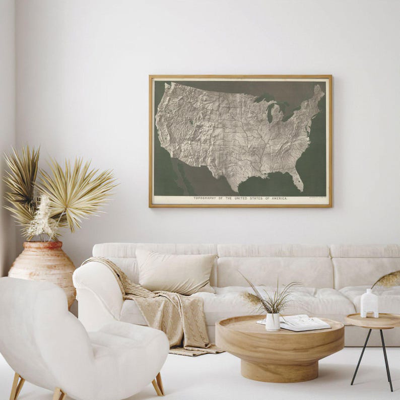 Levi Walter Yaggy Topography of the United States of America ...