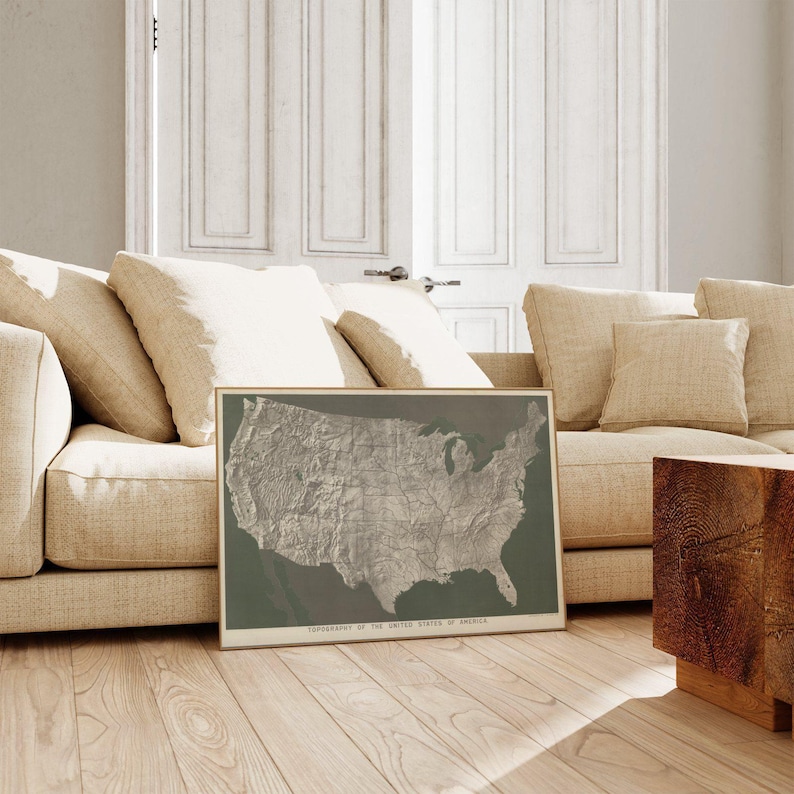 Levi Walter Yaggy Topography of the United States of America ...