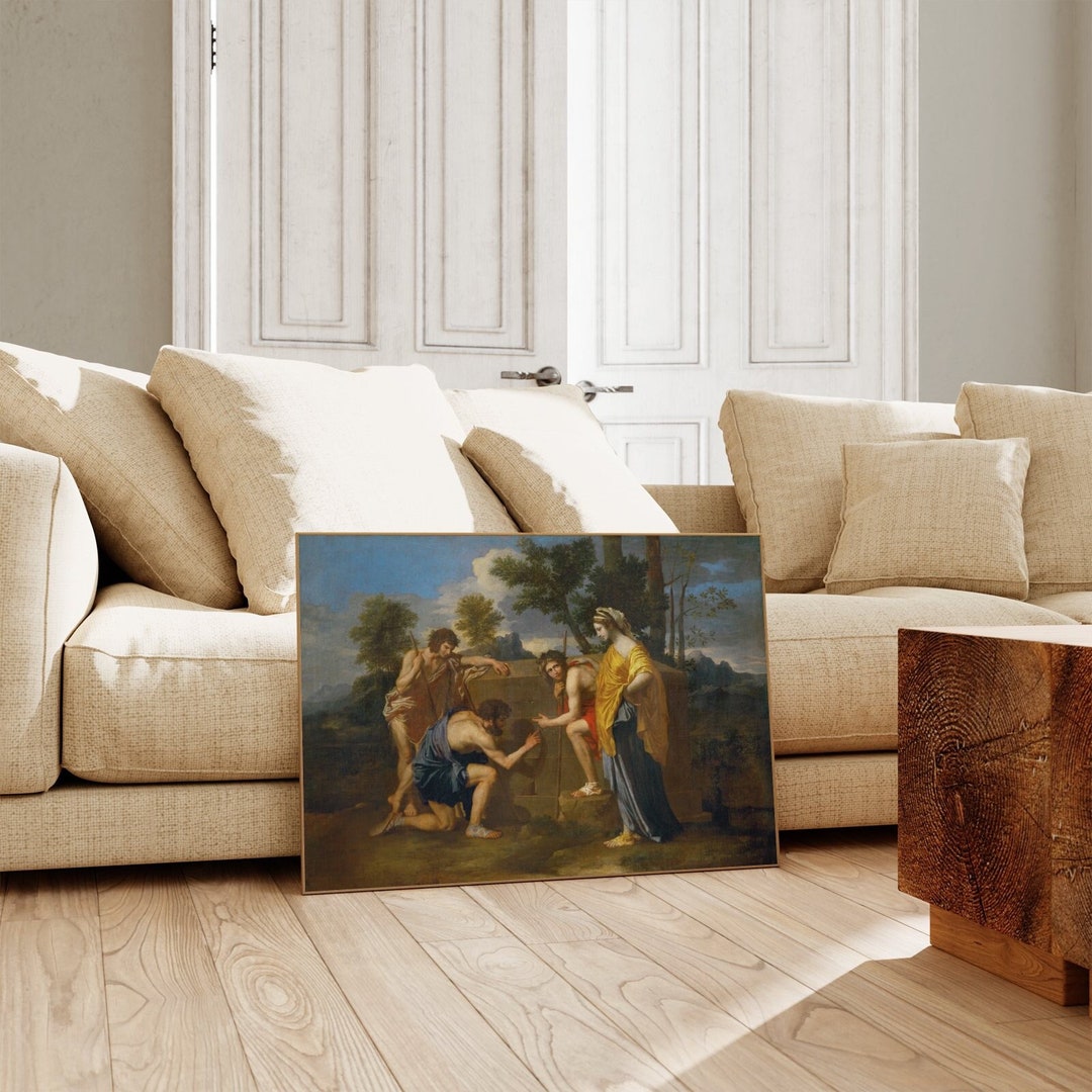 Nicolas Poussin the Arcadian Shepherds | Vintage Classicism Painting ...