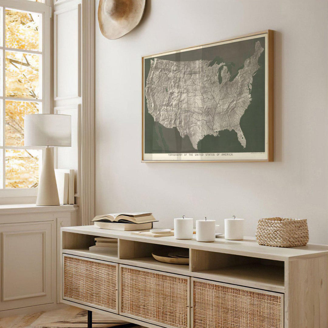 Levi Walter Yaggy Topography of the United States of America ...