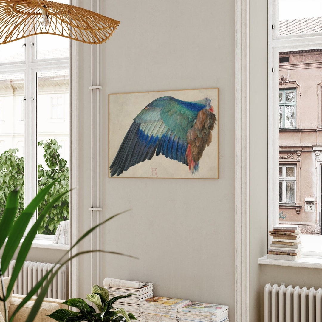 Albrecht Durer Wing of a Blue Roller | Antique Bird Illustration Print ...