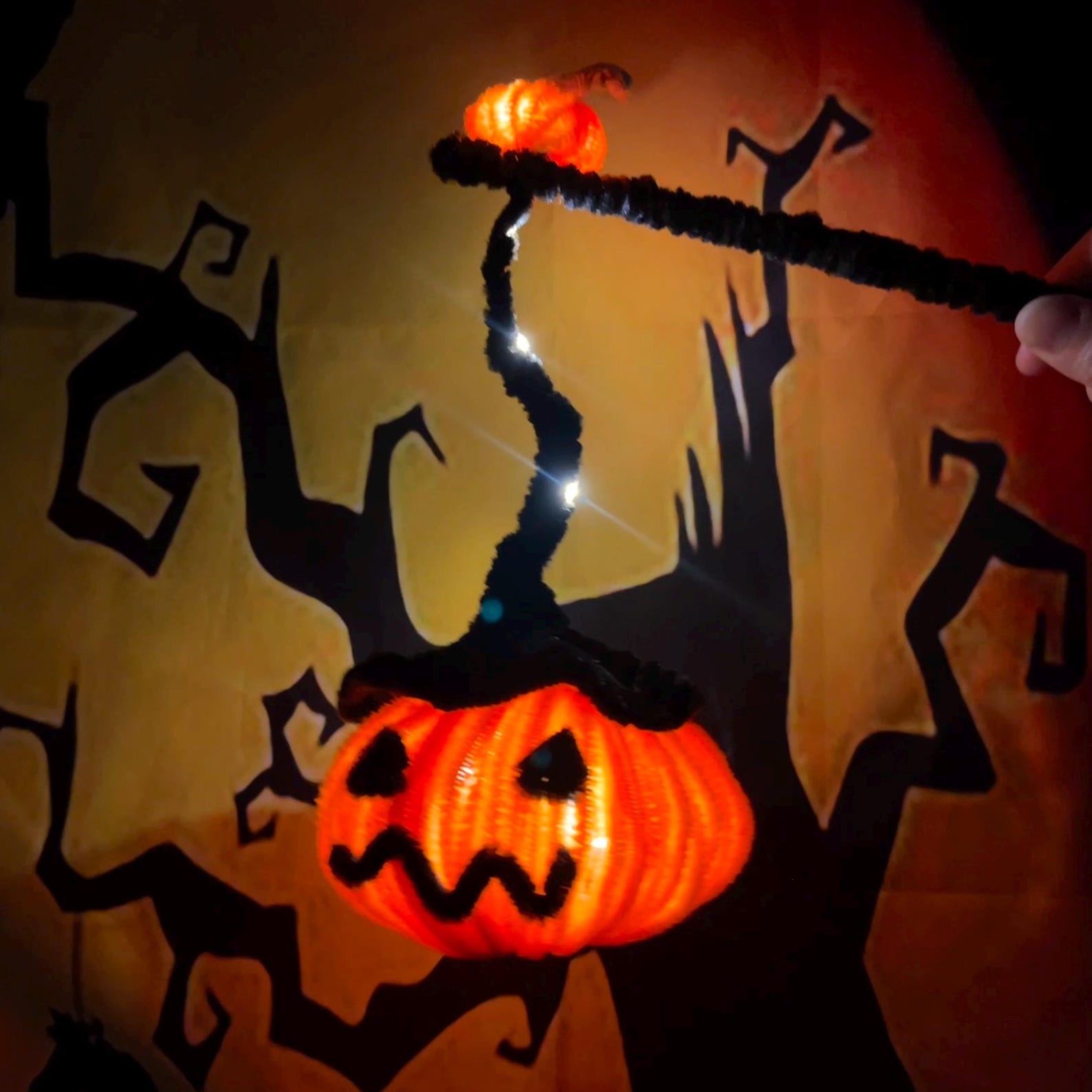 Handmade Glow Pumpkin Lantern: Halloween Decor, Jack O' Lantern Light ...