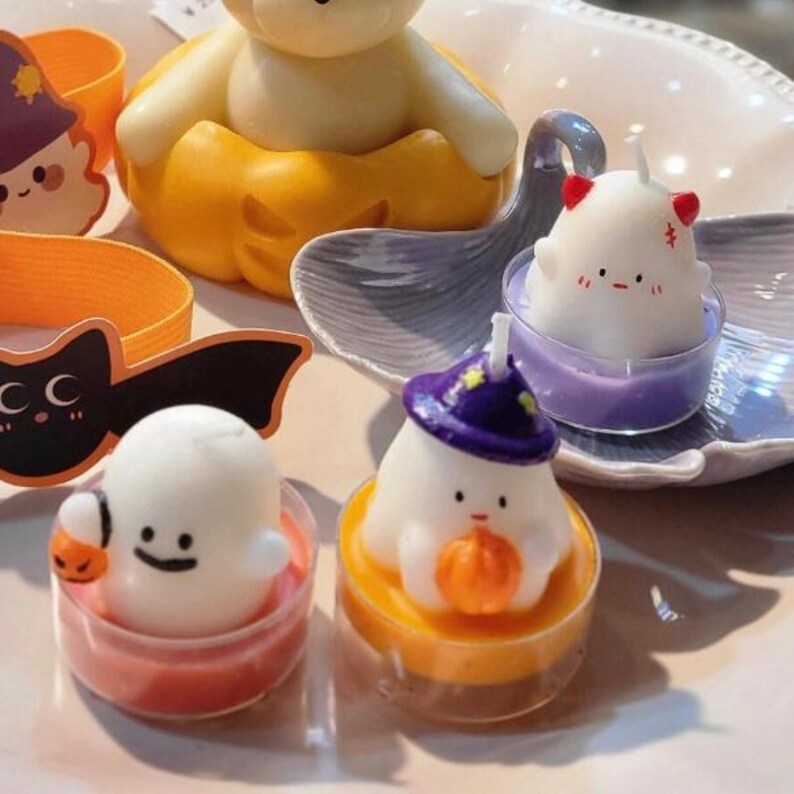 Mini Ghost Tea Light Candles Cute Mini Ghosts Mini Ghost Candles Tea ...