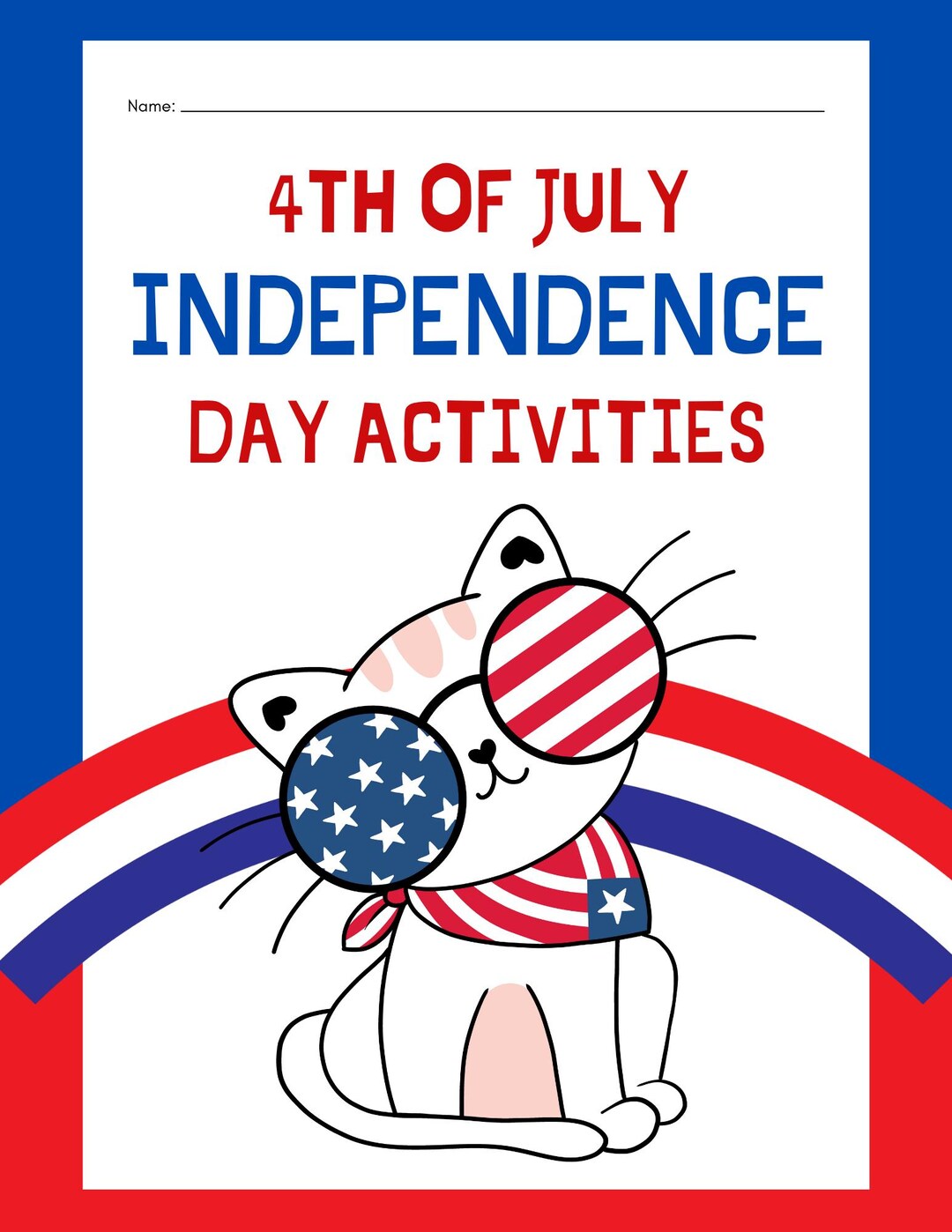 Fourth of July Coloring and Activity Pages for Kids - Etsy