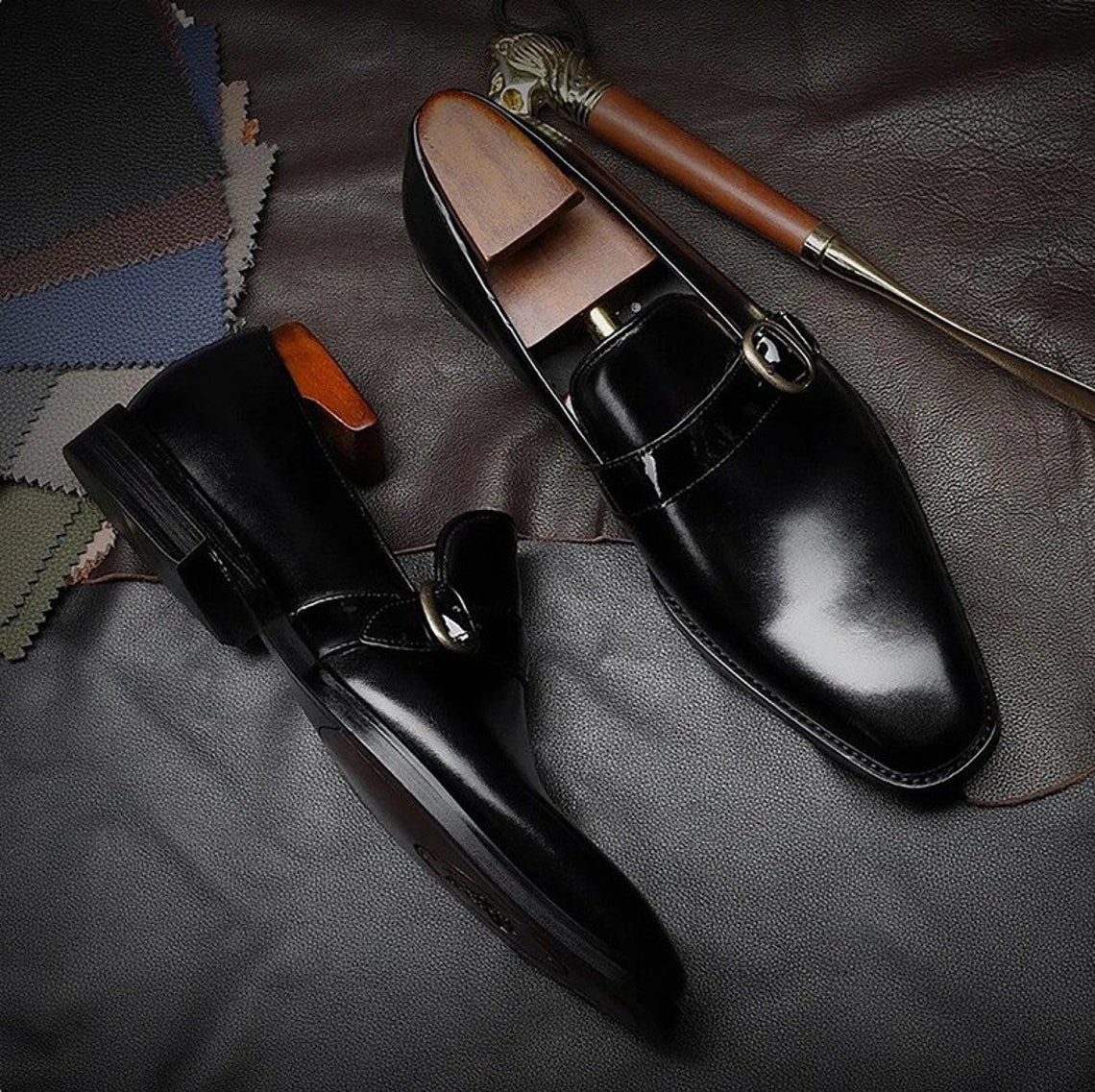 Handmade Leather Loafers, Men's Loafers, Leather Slip-ons, Casual Dress ...