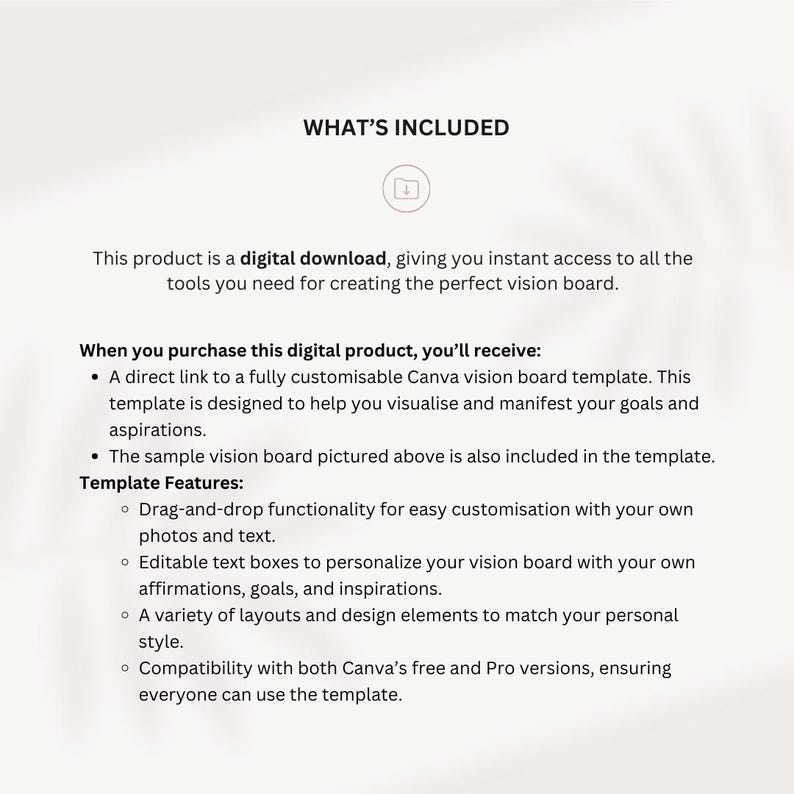 Digital Vision Board Template - Etsy
