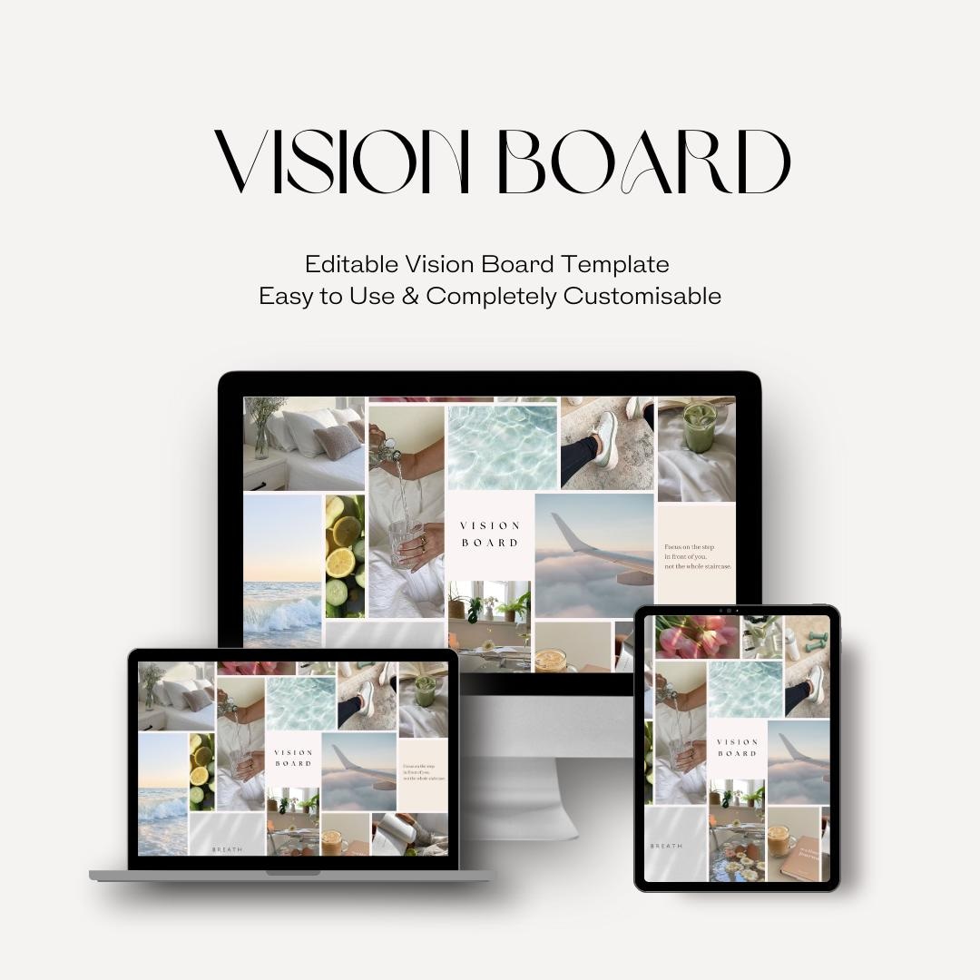 Digital Vision Board Template - Etsy