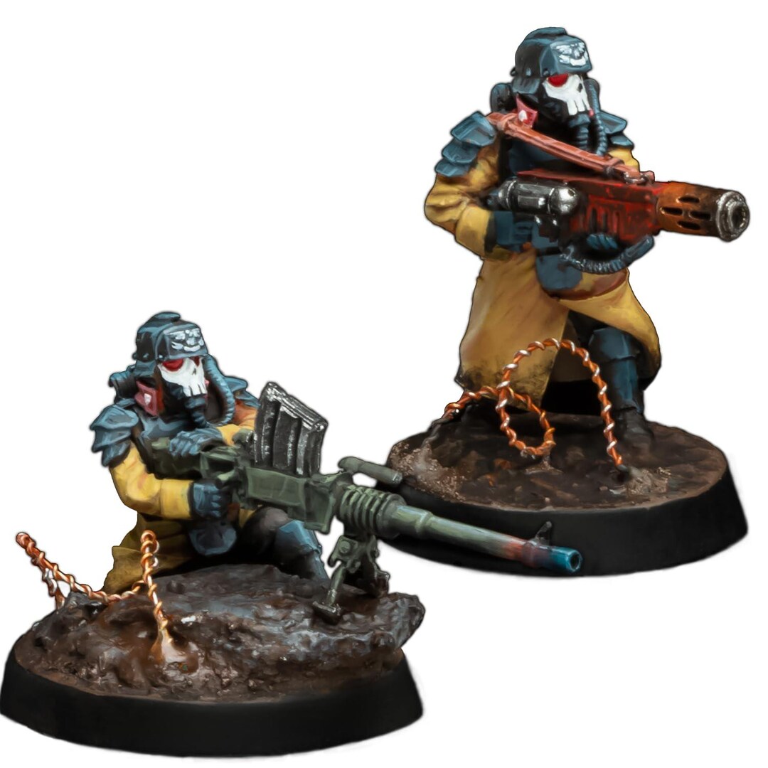 Death Korps of Krieg Grenadiers Heavy Stubber and Meltagun Painted ...