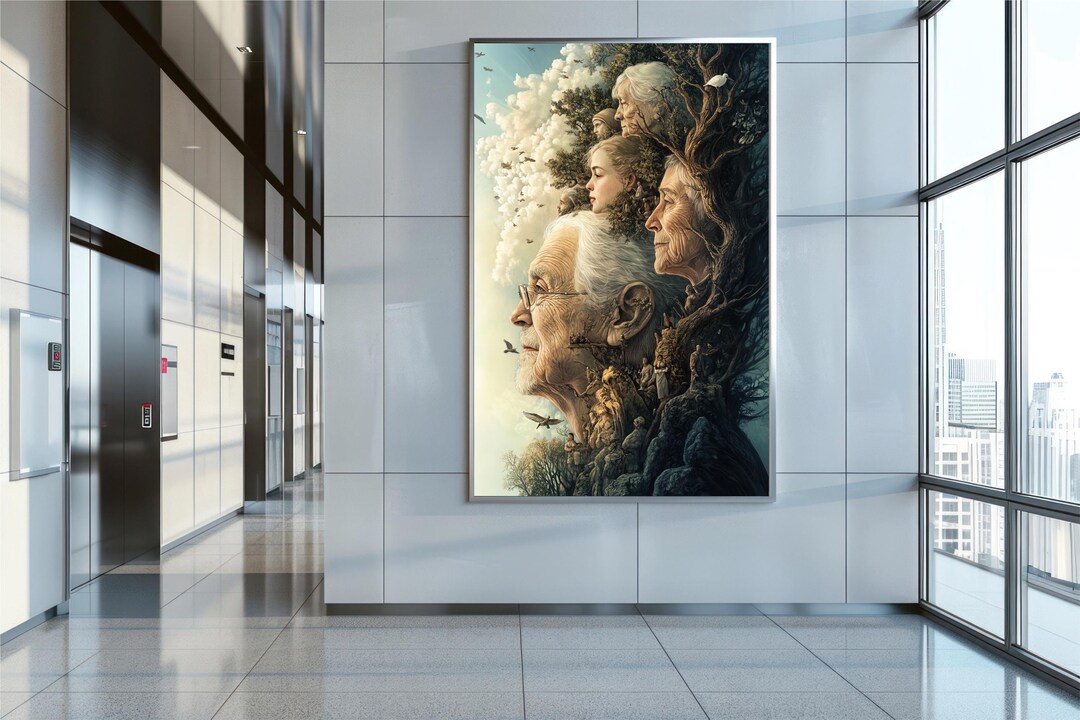 Art Print of Faces Across Generations for Inspirational Wall Decor ...