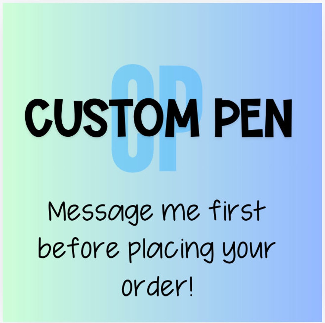 Custom Pen Create Your Own Pen - Etsy