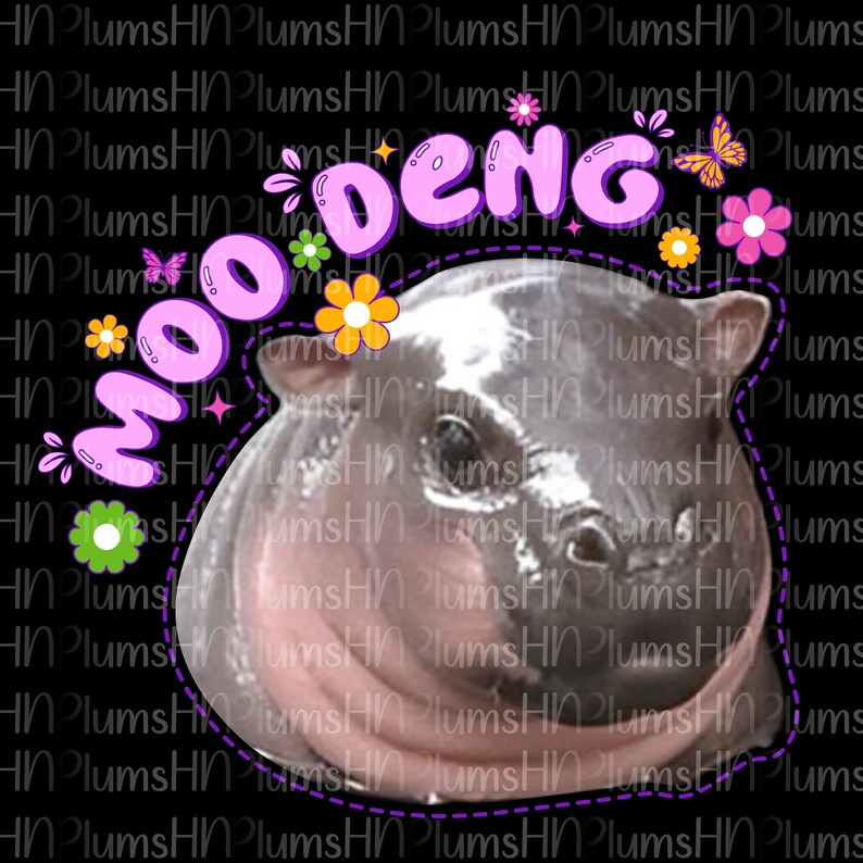 Moo Deng PNG, Thailand Moo Deng Digital Print, Moo Deng Gift, Baby ...
