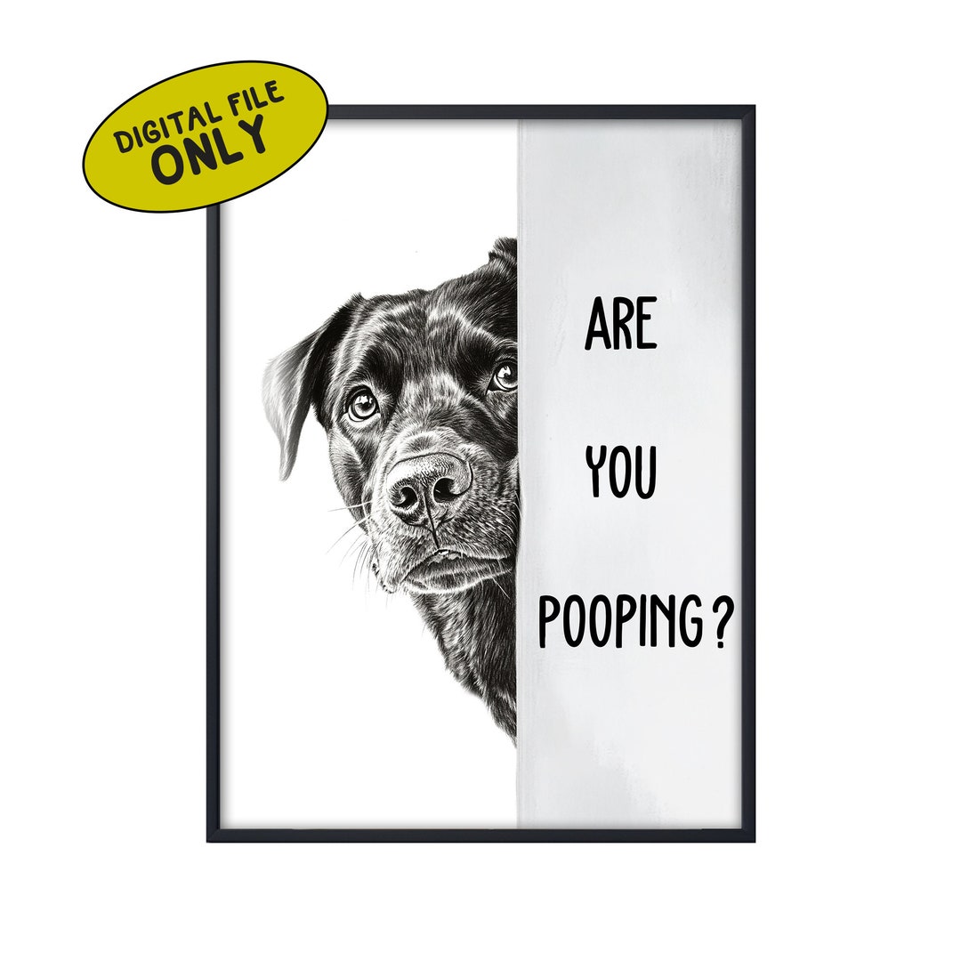 Funny Rottweiler Dog Are You Pooping, Rottweiler Dog Poster, Rottweiler ...