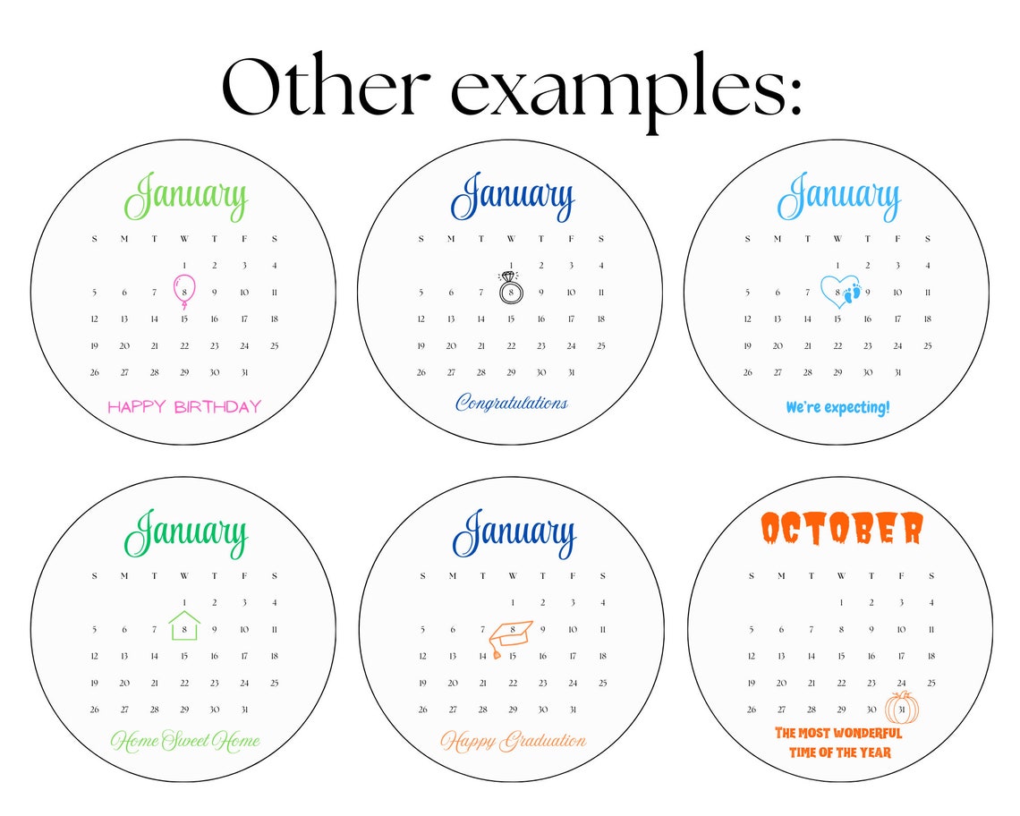 2025 Calendar Edible Image Template - Etsy