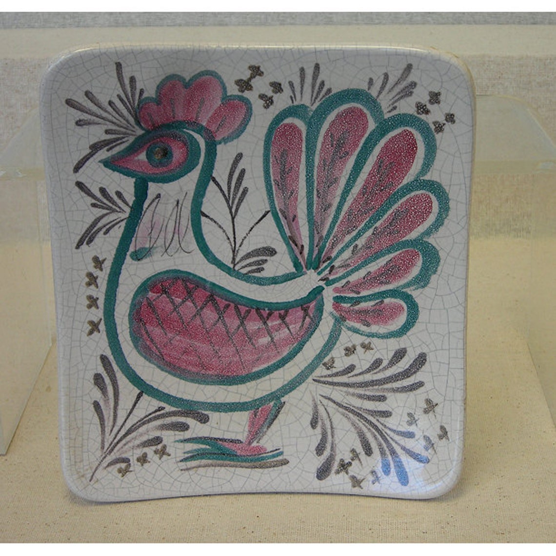 Arabia Finland Chicken Rooster Wall Plate Plaque AV Signature - Etsy