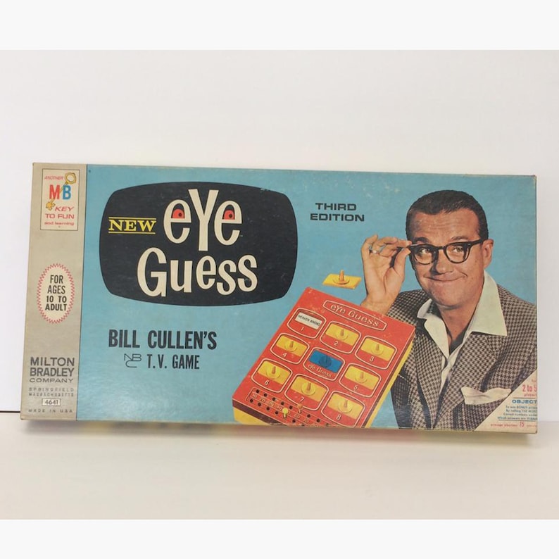 1966 Milton Bradley Eye Guess Game Bill Cullens NBC Tv Game Vintage ...