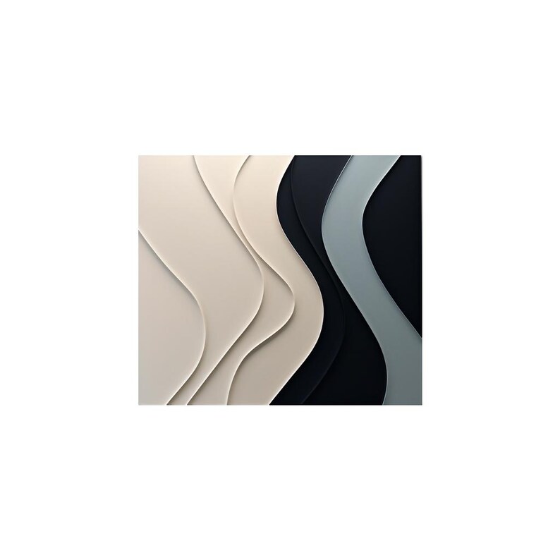 CRESCENT CONTOURS: Sleek Abstract Wall Art - Etsy