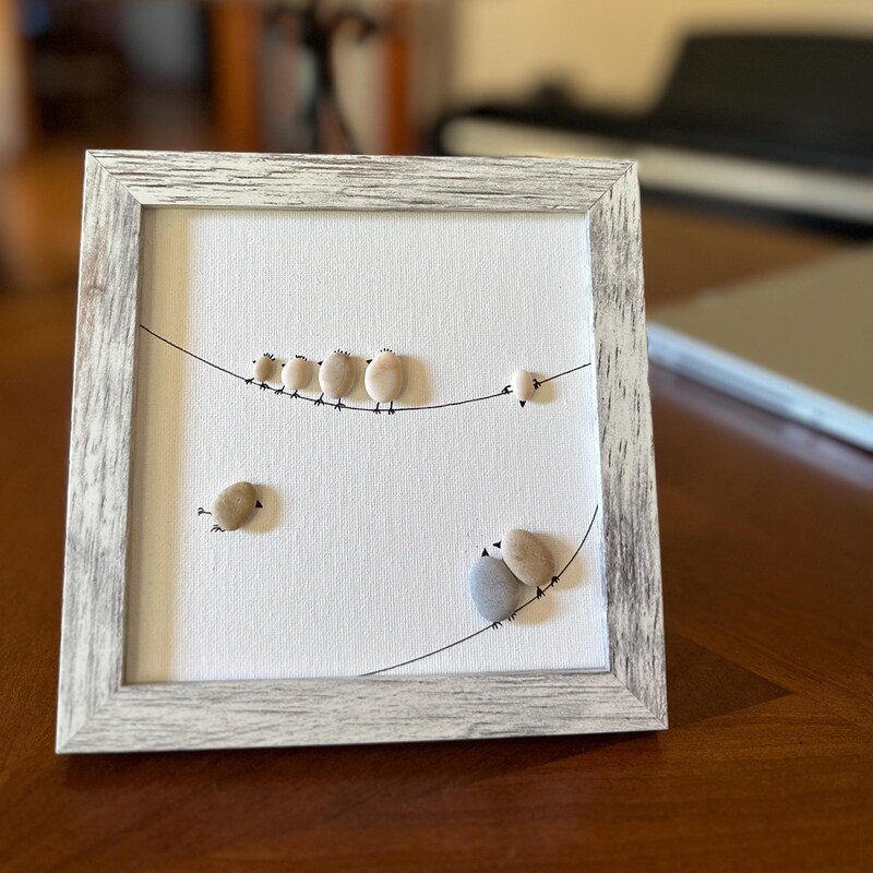 Framed Pebble Art - Etsy