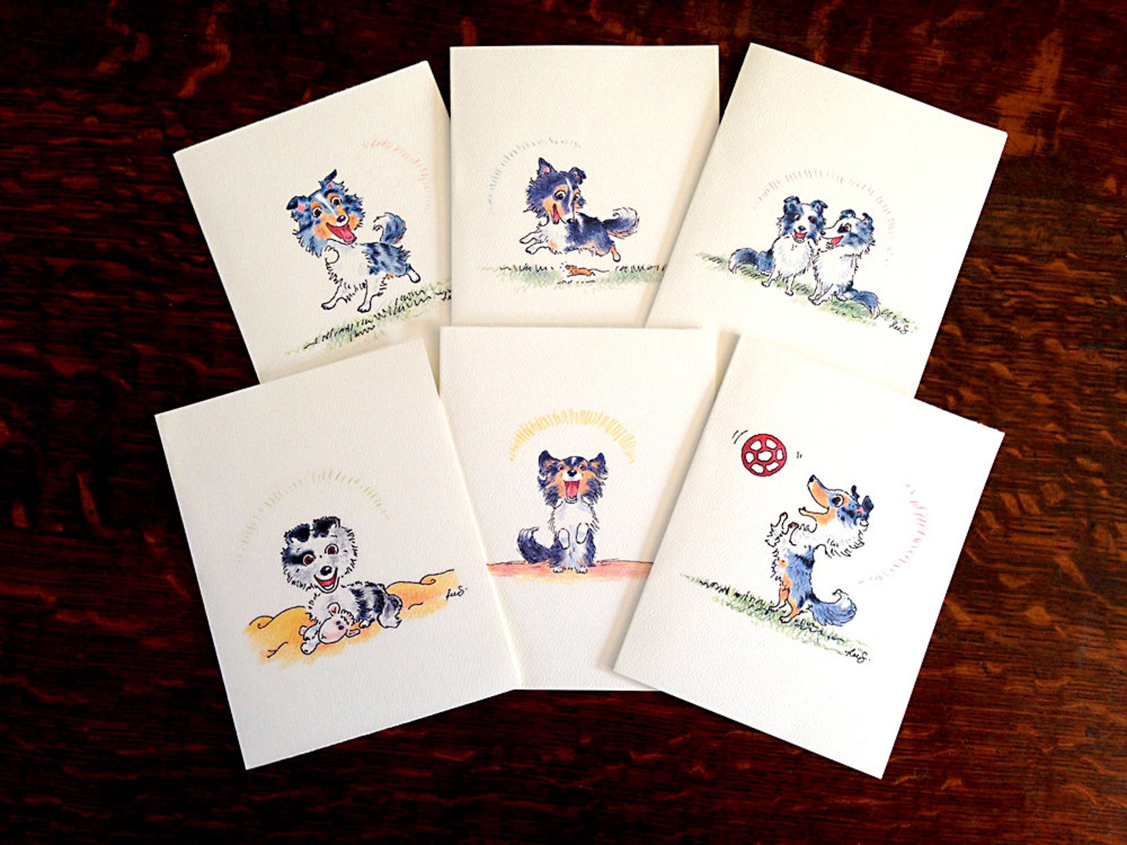 Shetland Sheepdog (sheltie) Notecards (set of 6) - Etsy