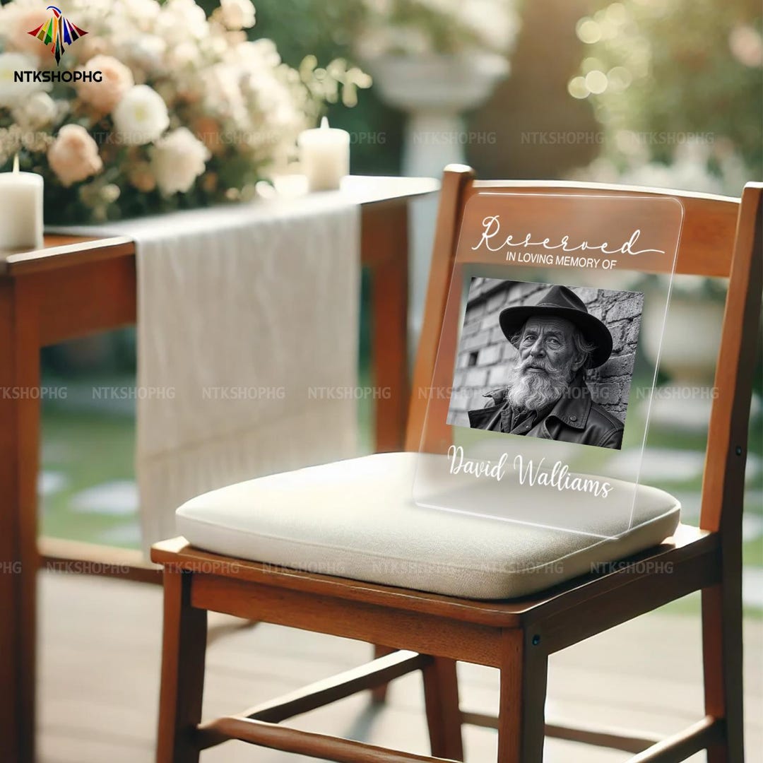Reserved Memorial Sign, in Loving Memory Sign, Wedding Chair Sign ...