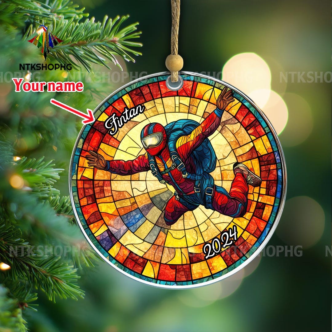 Personalized Skydiving Ornament – Custom Gift for Christmas and ...