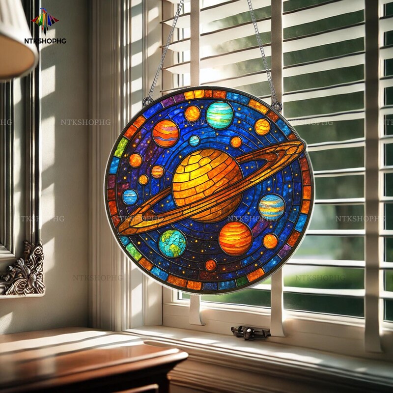 Stained Glass Planet - Etsy