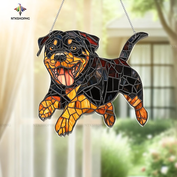 Rottweiler Stained Glass - Etsy