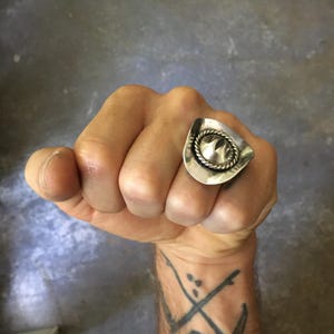 Silver Cowboy Hat Ring - Etsy