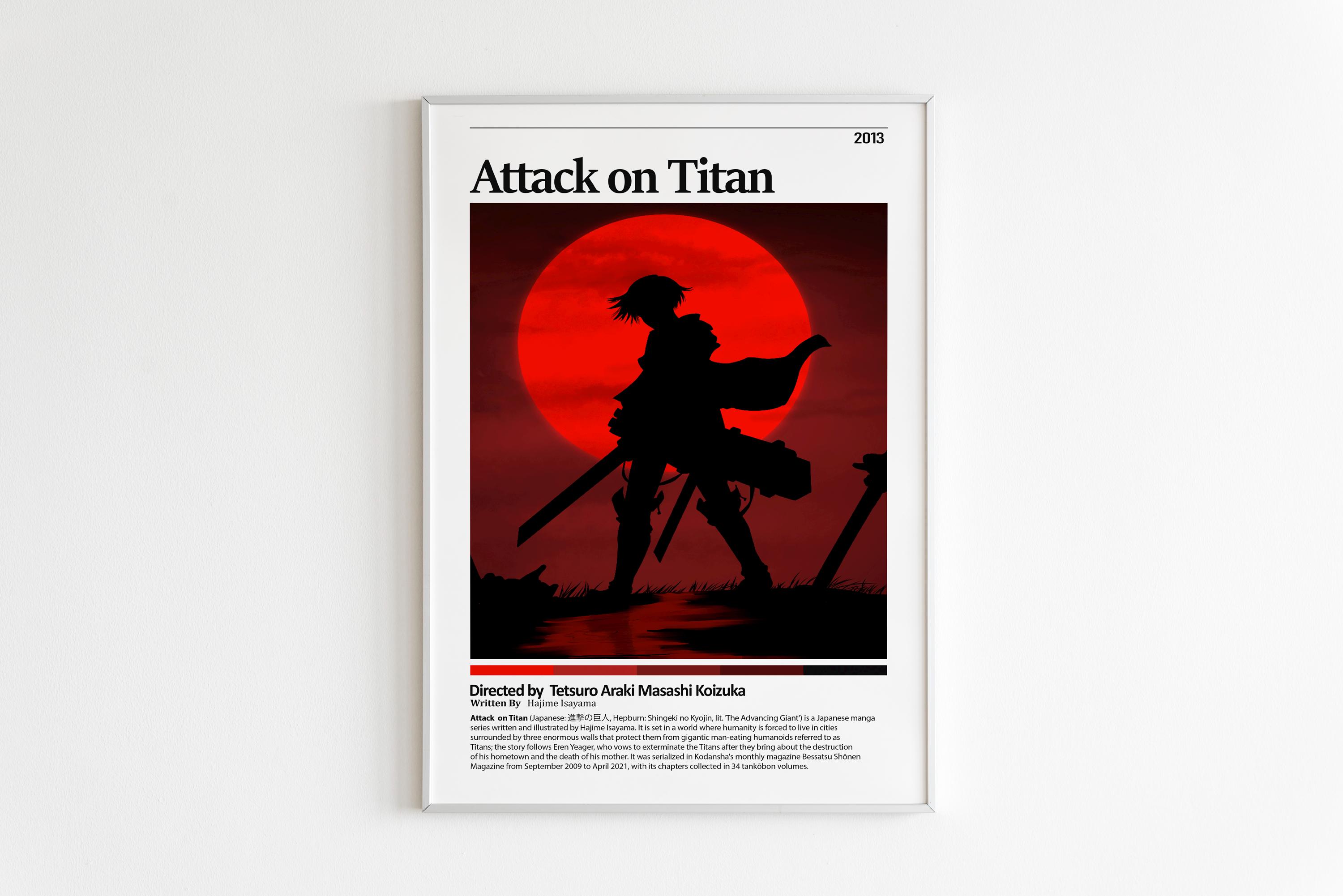 Attack on Titan Poster | AOT Anime Print | Anime Poster | Anime Manga ...