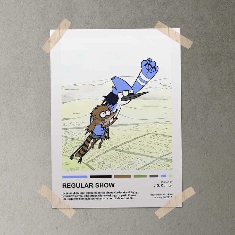 Regular Show, Regular Show Poster, Minimalist Poster, Wall Decor, Epic ...