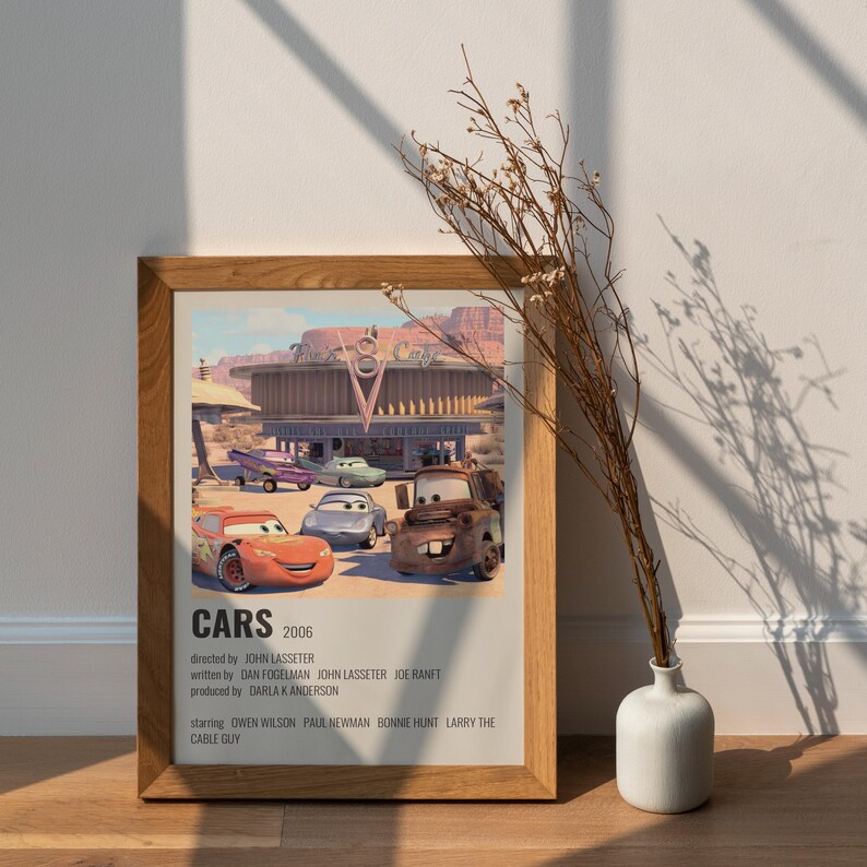 Cars Movie Poster | Lightning Mcqueen, Mater, Film Art Print - Etsy