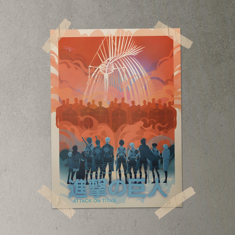 Attack on Titan Poster | AOT Anime Print | Anime Poster | Anime Manga ...