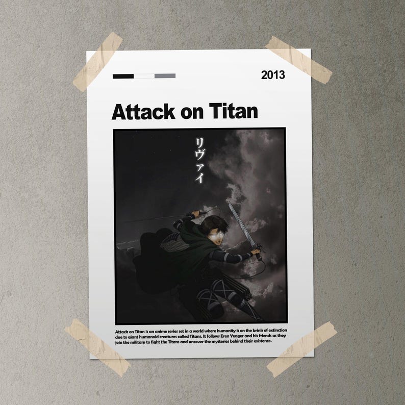 Attack on Titan Poster | AOT Anime Print | Anime Poster | Anime Manga ...