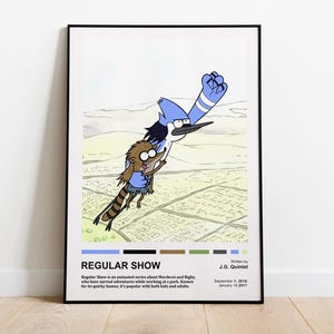 Regular Show, Regular Show Poster, Minimalist Poster, Wall Decor, Epic ...