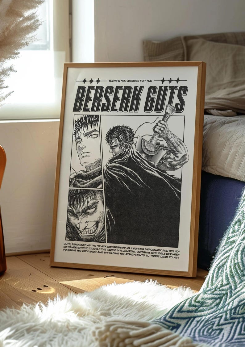 Berserk Anime Poster | Guts Art Print - Etsy