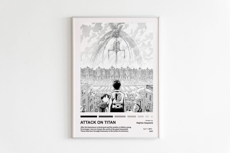 Attack on Titan Poster | AOT Anime Print | Anime Poster | Anime Manga ...