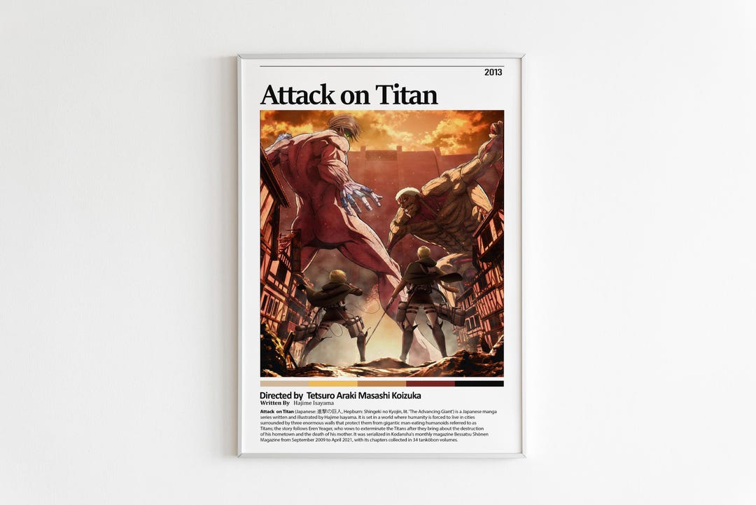 Attack on Titan Poster | AOT Anime Print | Anime Poster | Anime Manga ...