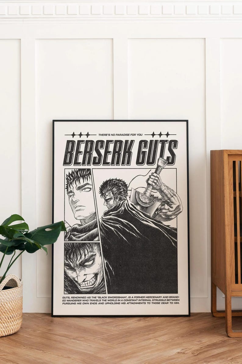 Berserk Anime Poster | Guts Art Print - Etsy