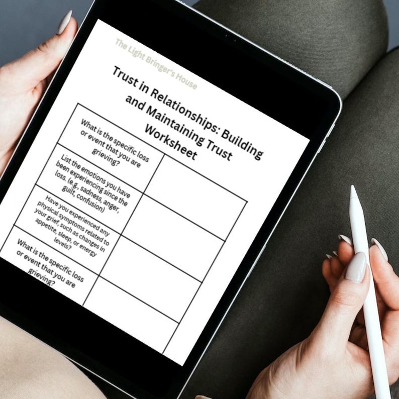 Trust in Relationships: Building and Maintaining Trust Worksheet - Etsy