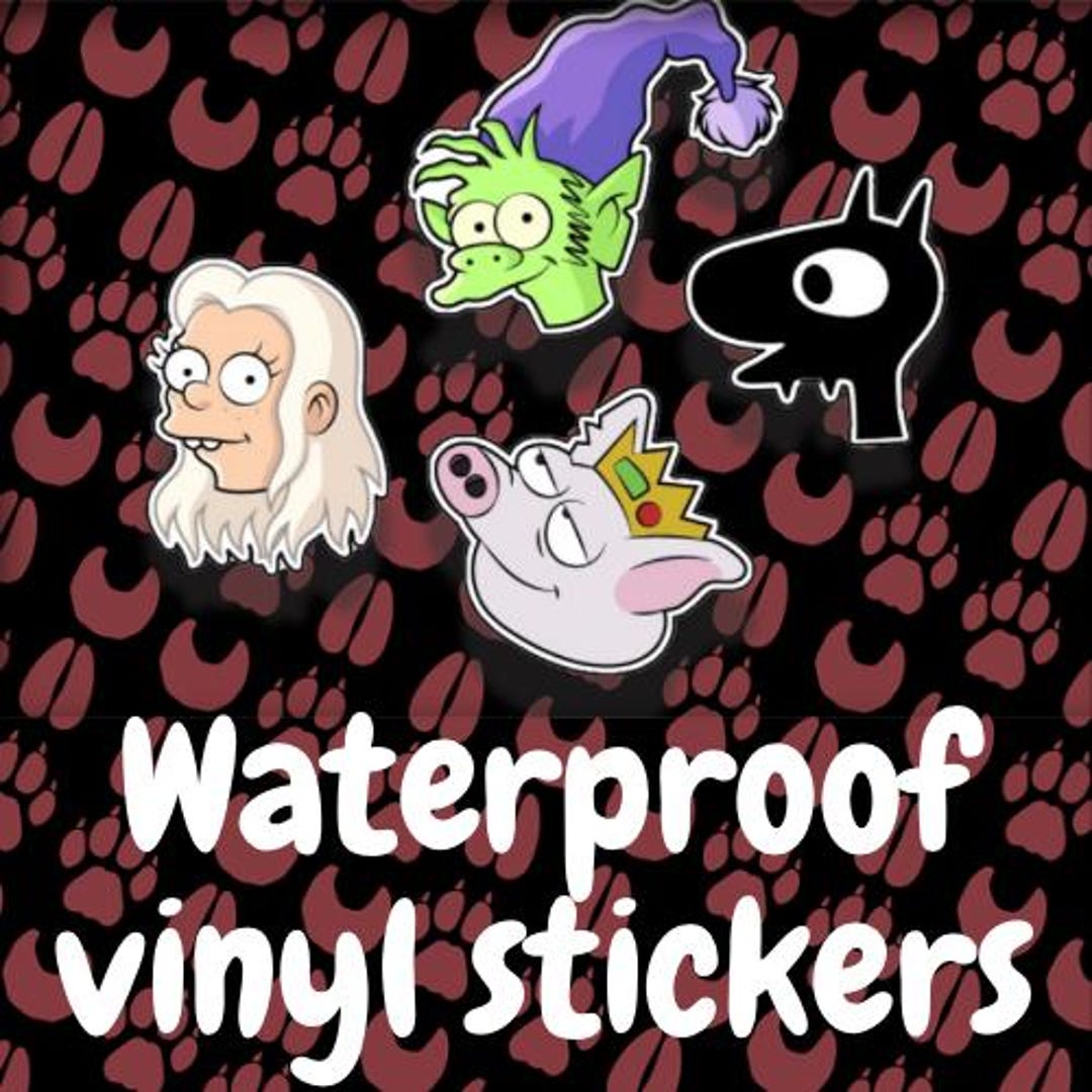 Disenchantment Characters Matte Vinyl Waterproof Sticker / Laptop Decal ...